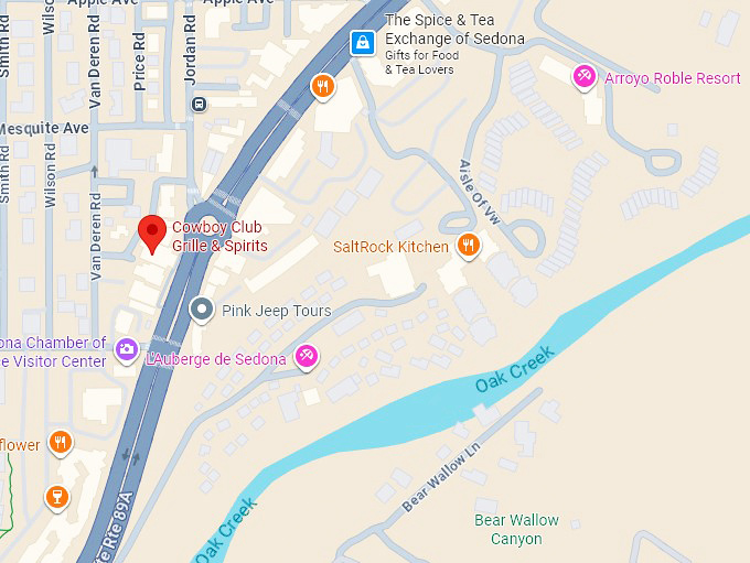 16. cowboy club grille & spirits map