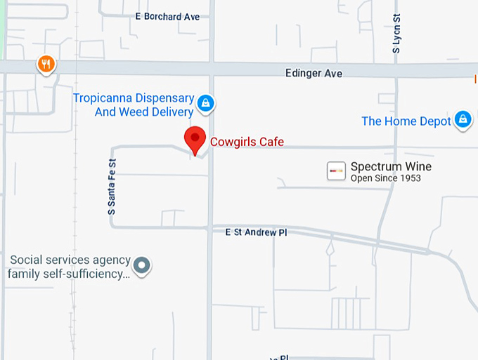 16. cowgirls cafe map