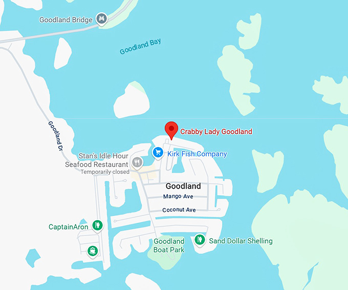 16. crabby lady goodland map