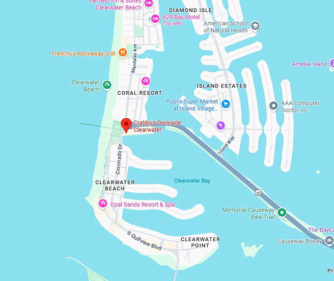 16. crabby's dockside clearwater map