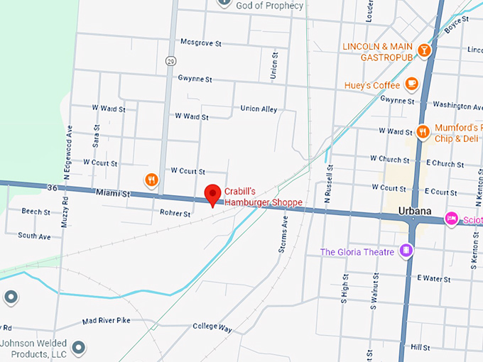 16. crabill's hamburger shoppe map