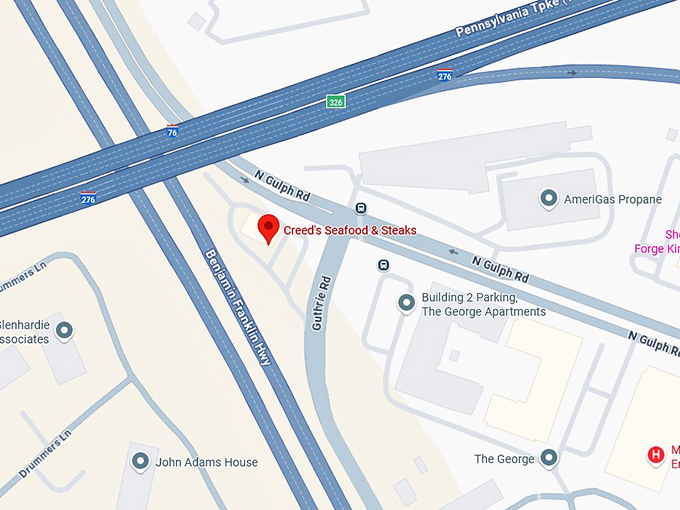 16. creed's seafood & steaks map
