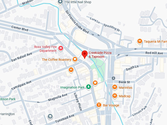 16. creekside pizza & taproom map