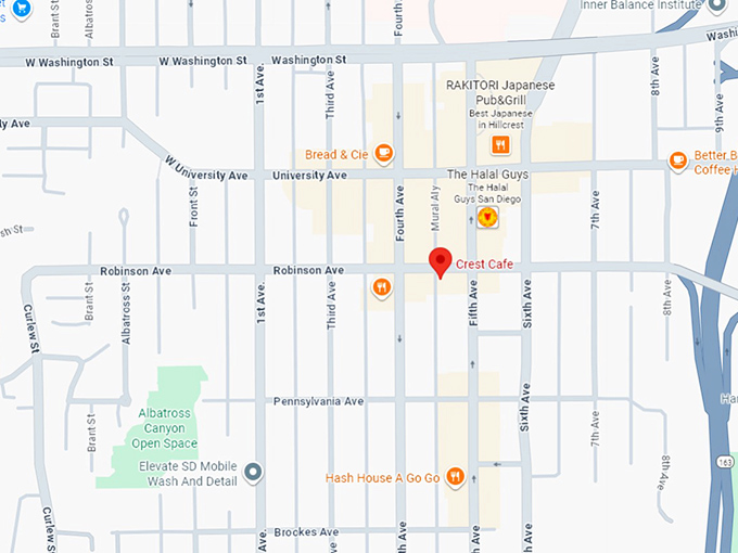 16. crest cafe map