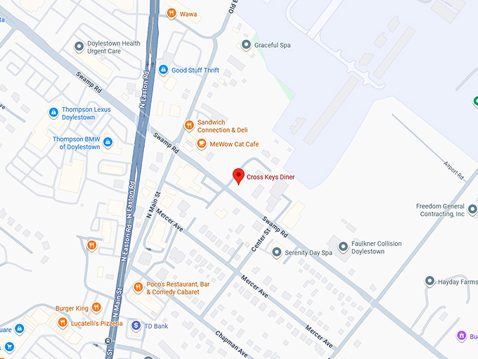 16. cross keys diner map