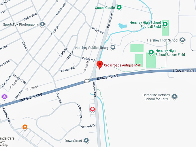 16. crossroads antique mall map