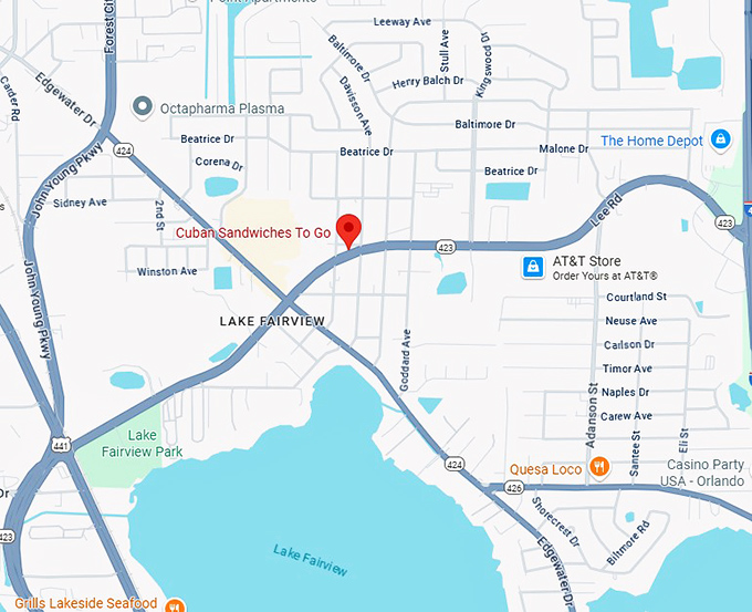 16. cuban sandwiches to go map