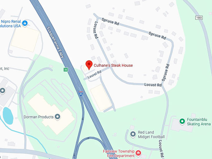 16. culhane&rsquo;s steak house map