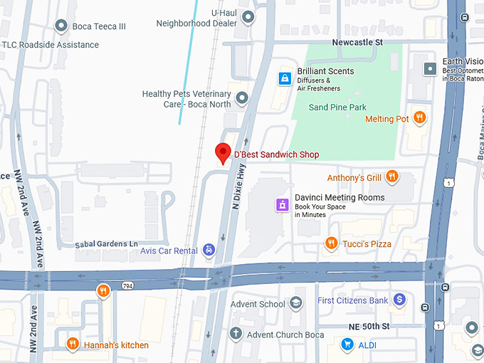 16. d&rsquo;best sandwich shop map