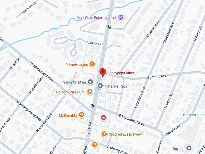 16. daddypops diner map