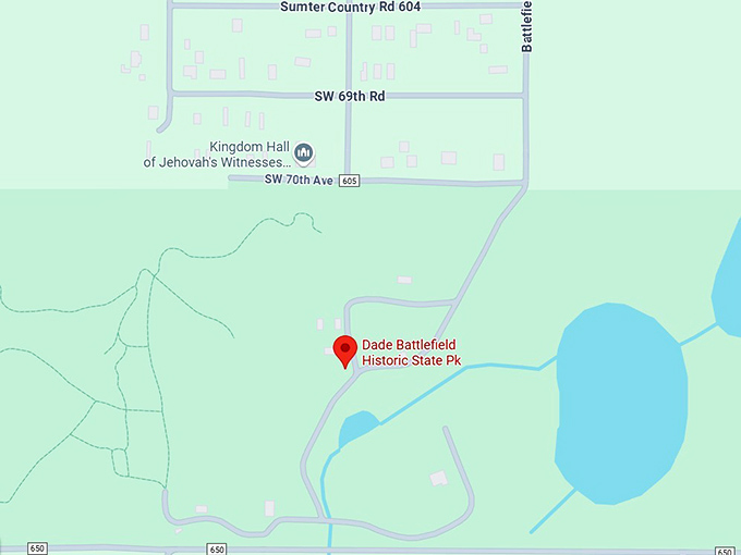 16. dade battlefield historic state park map