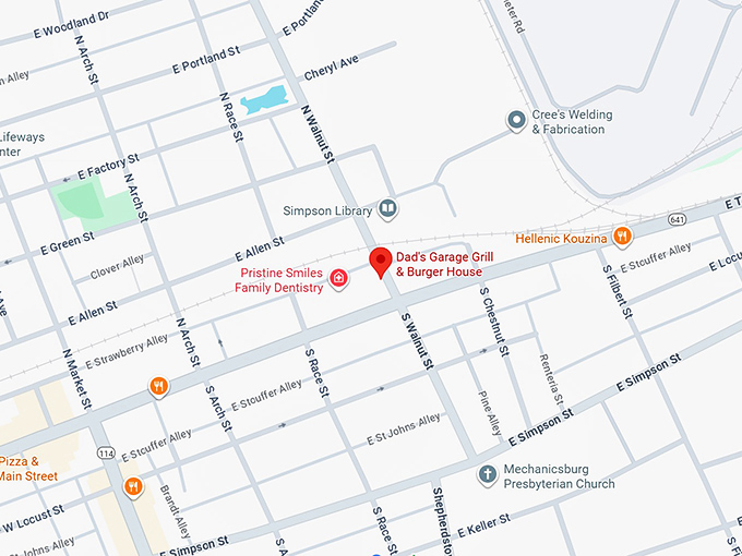 16. dad&rsquo;s garage grill & burger house map