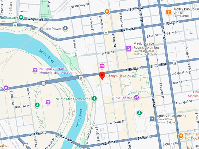 danny's deli cious! map