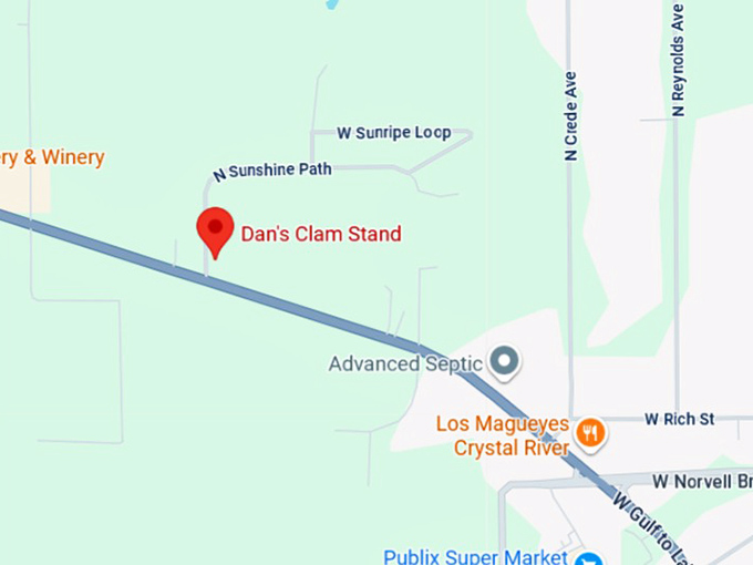 dan’s clam stand map