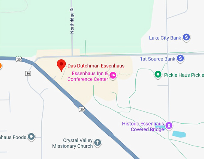 das dutchman essenhaus map