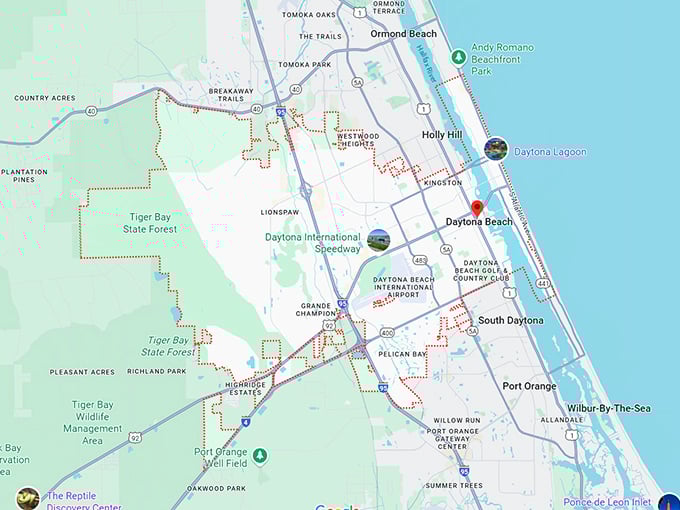 16. daytona beach, fl map