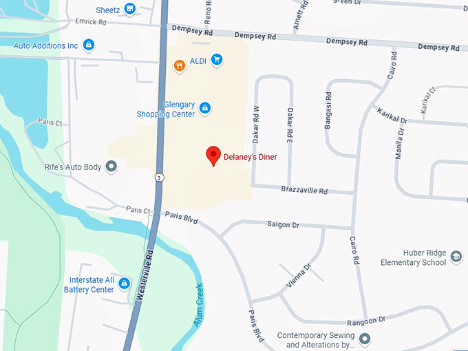 delaney's diner map