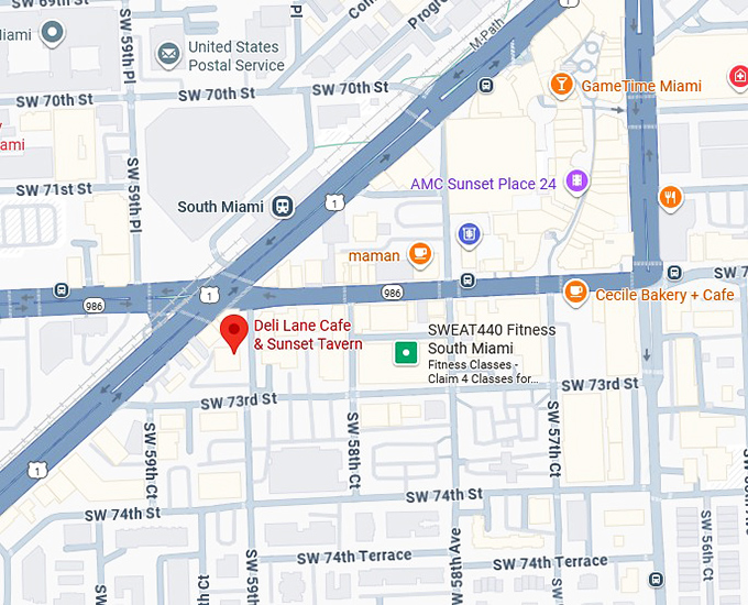 16. deli lane cafe & sunset tavern map