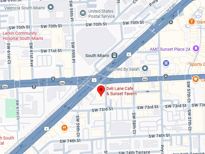 16. deli lane cafe & sunset tavern map