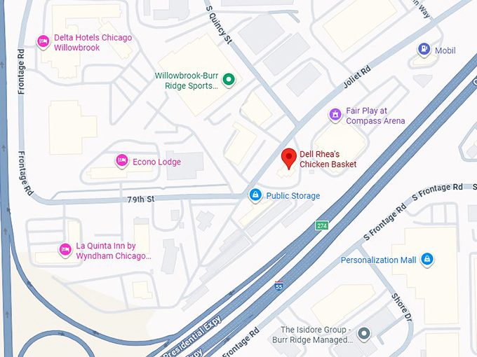 16. dell rhea's chicken basket map