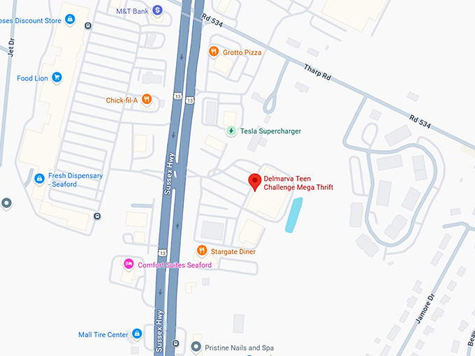 delmarva teen challenge mega thrift map