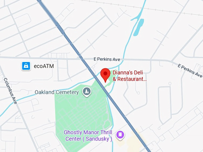 dianna's deli & restaurant sandusky, oh map