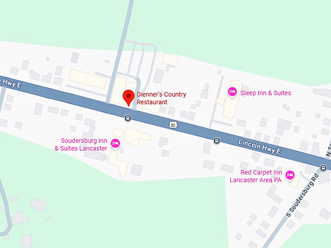 16. dienner's country restaurant map