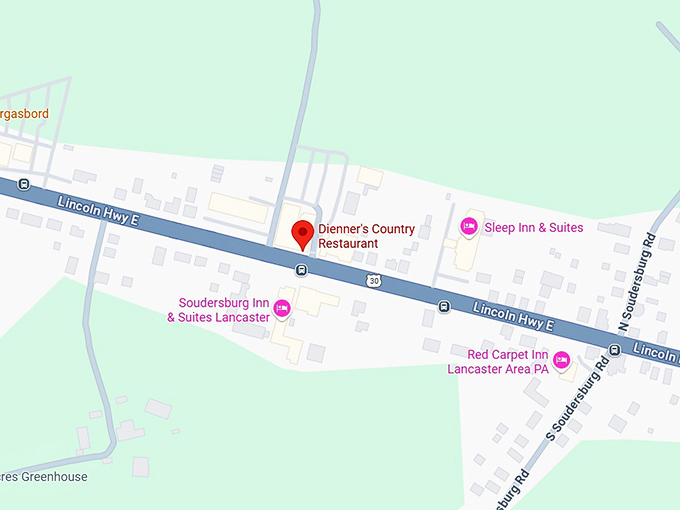 dienner's country restaurant map
