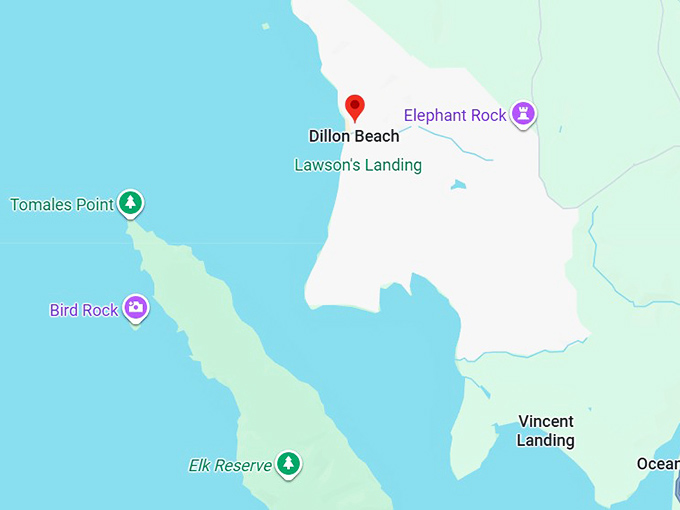 16. dillon beach map