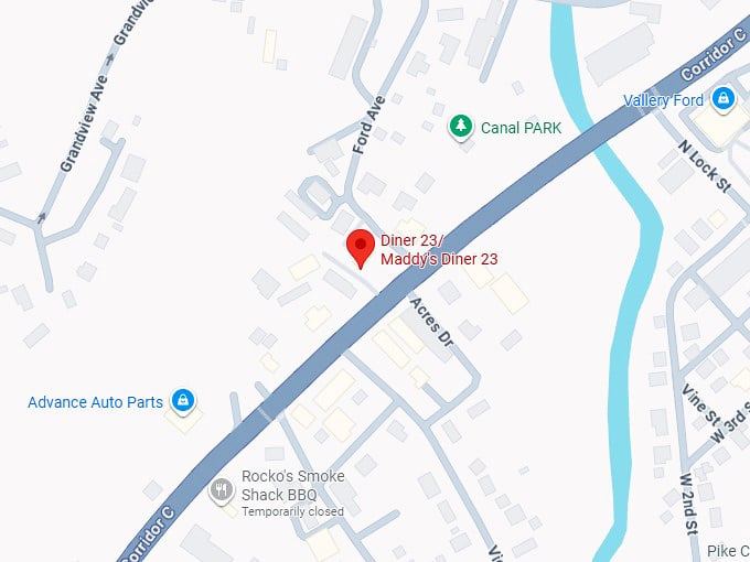 16. diner 23 maddy's diner 23, llc map