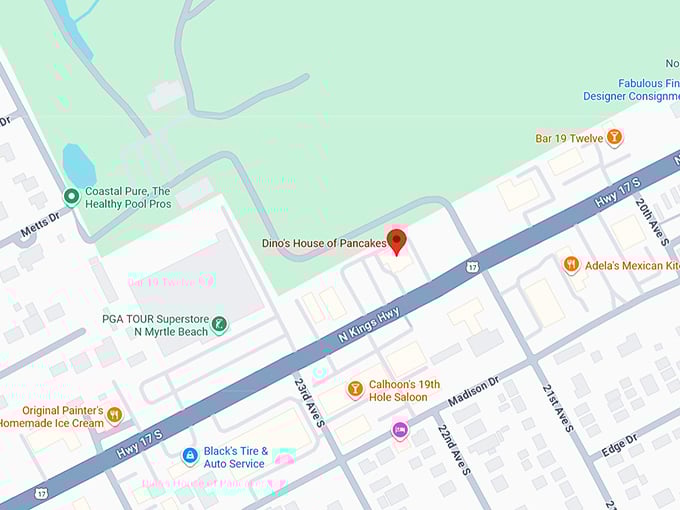 16. dino's house of pancakes map