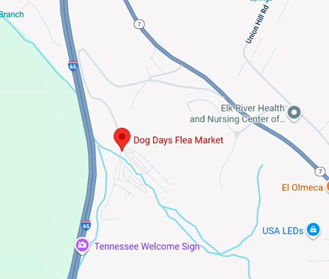 16. dog days flea market map