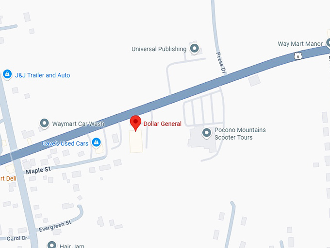 16. dollar general (670 roosevelt hwy) map