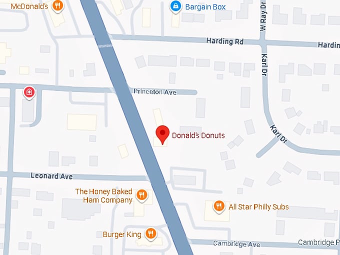 16. donald&rsquo;s donuts map