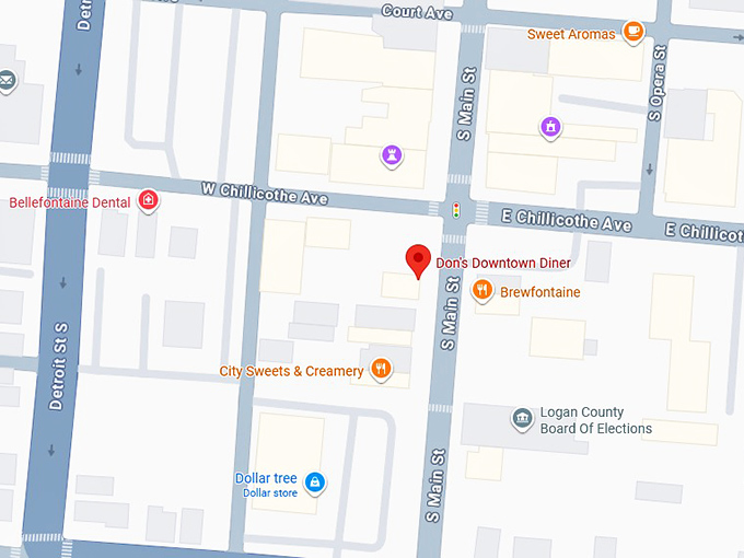 16. don's downtown diner map