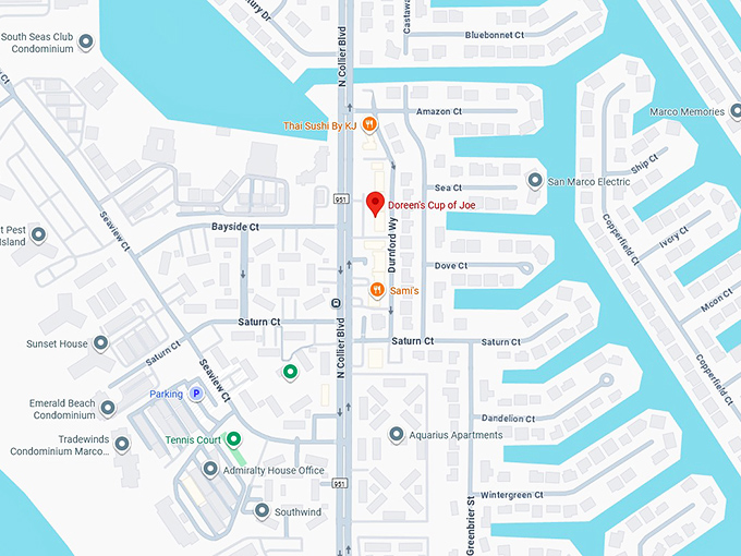 16. doreen's cup of joe map