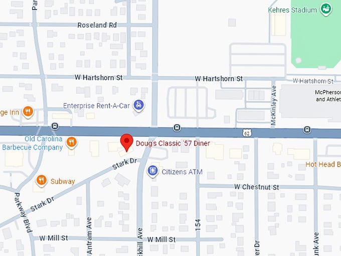 16. doug's classic '57 diner map