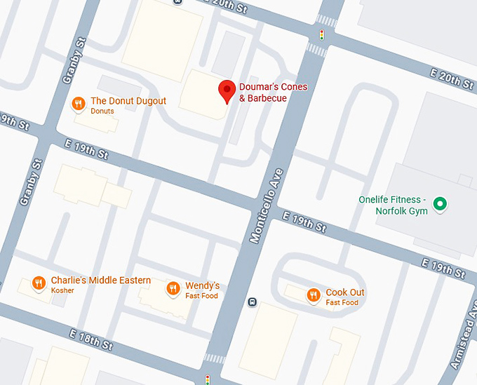 16. doumar&rsquo;s cones & barbecue map