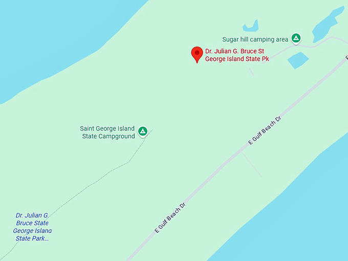 16. dr. julian g. bruce st. george island state park map