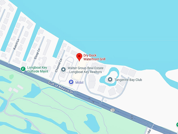 16. dry dock waterfront grill map