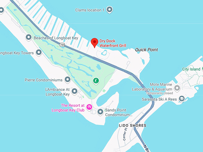 16. dry dock waterfront grill map