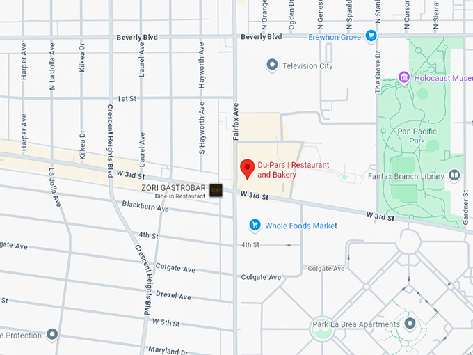 16. du pars restaurant and bakery map