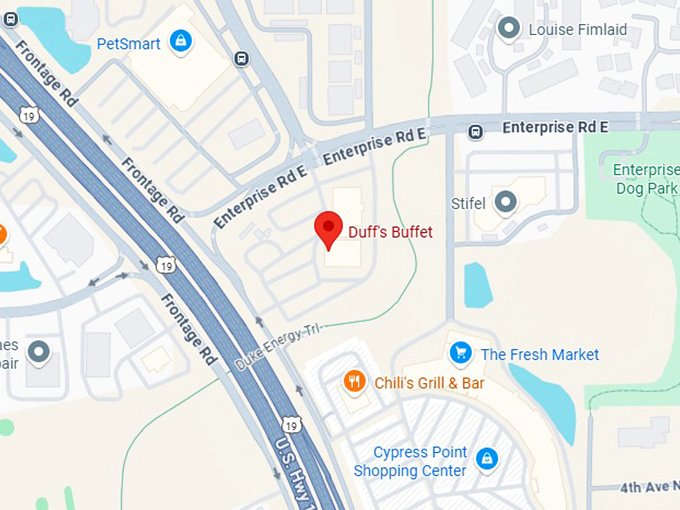 16. duff's buffet map