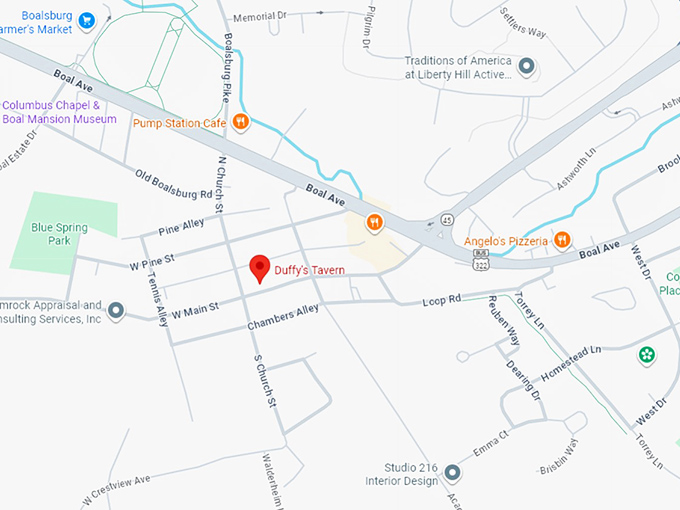 16. duffy's tavern map