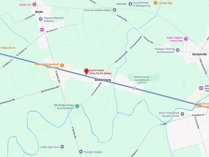 16. dutch haven shoo fly pie bakery map