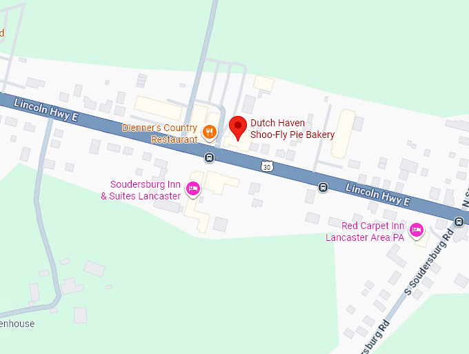 16. dutch haven shoo fly pie bakery map