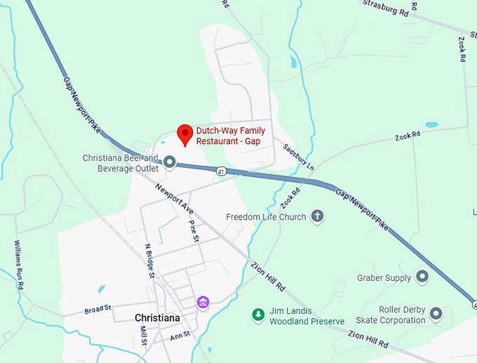 16. dutch way family restaurant gap map