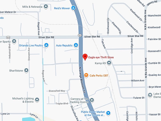 16. eagle eye thrift store map