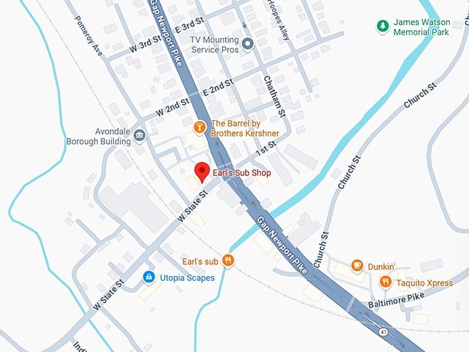 16. earl's sub shop map