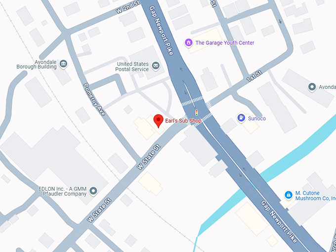 16. earl's sub shop map